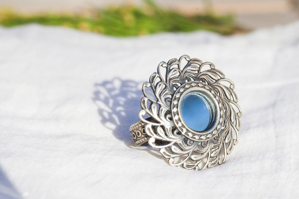 Silver Mirror Ring – Aaraa Accessories